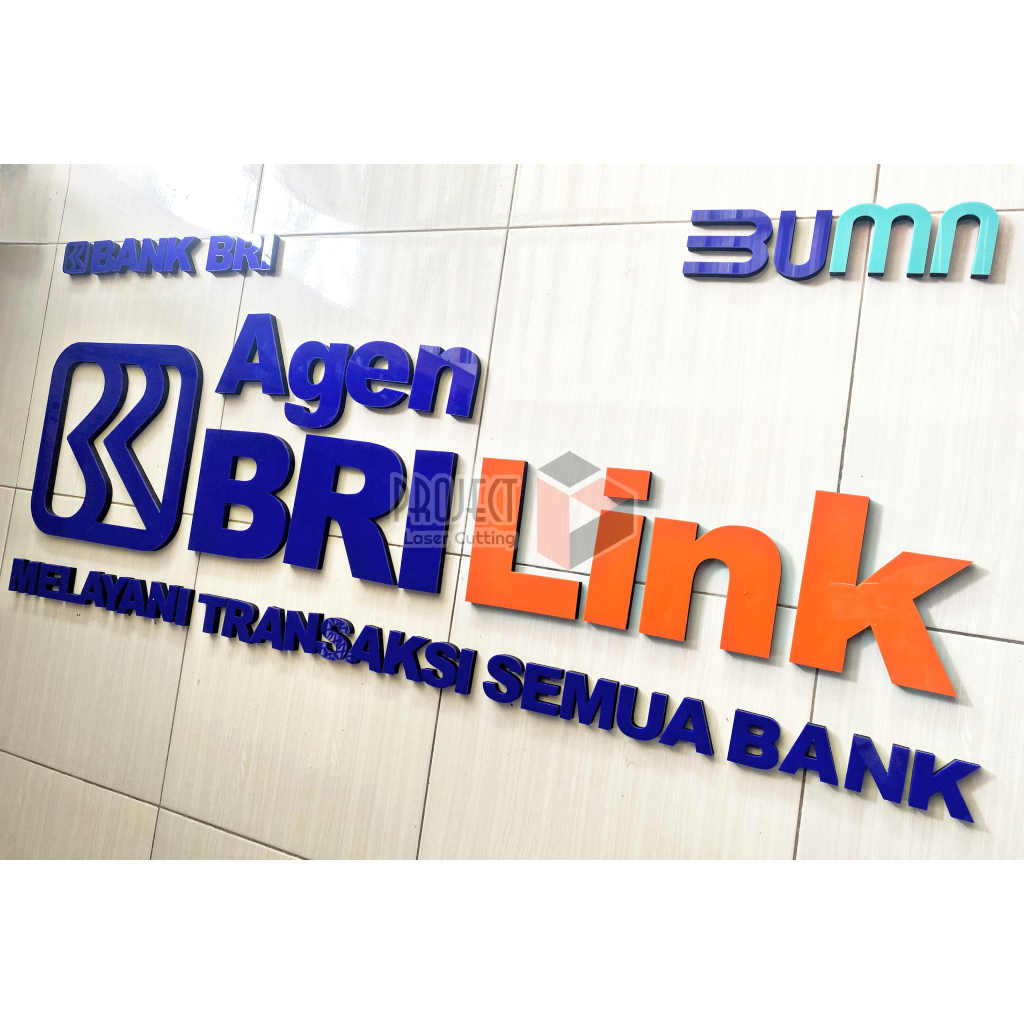 Bri LINK LOGO BUMN SERVES TRANSACTION ALL BANKS/CUSTOM ACRYLIC BRILINK ...