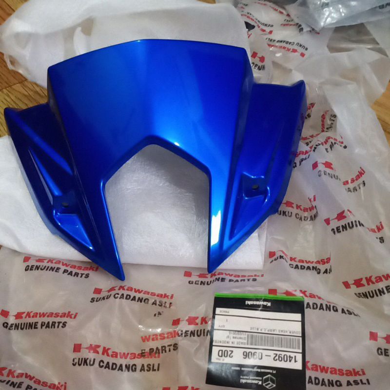 Original kawasaki athlete ax125 blue headlight shell | Shopee Malaysia