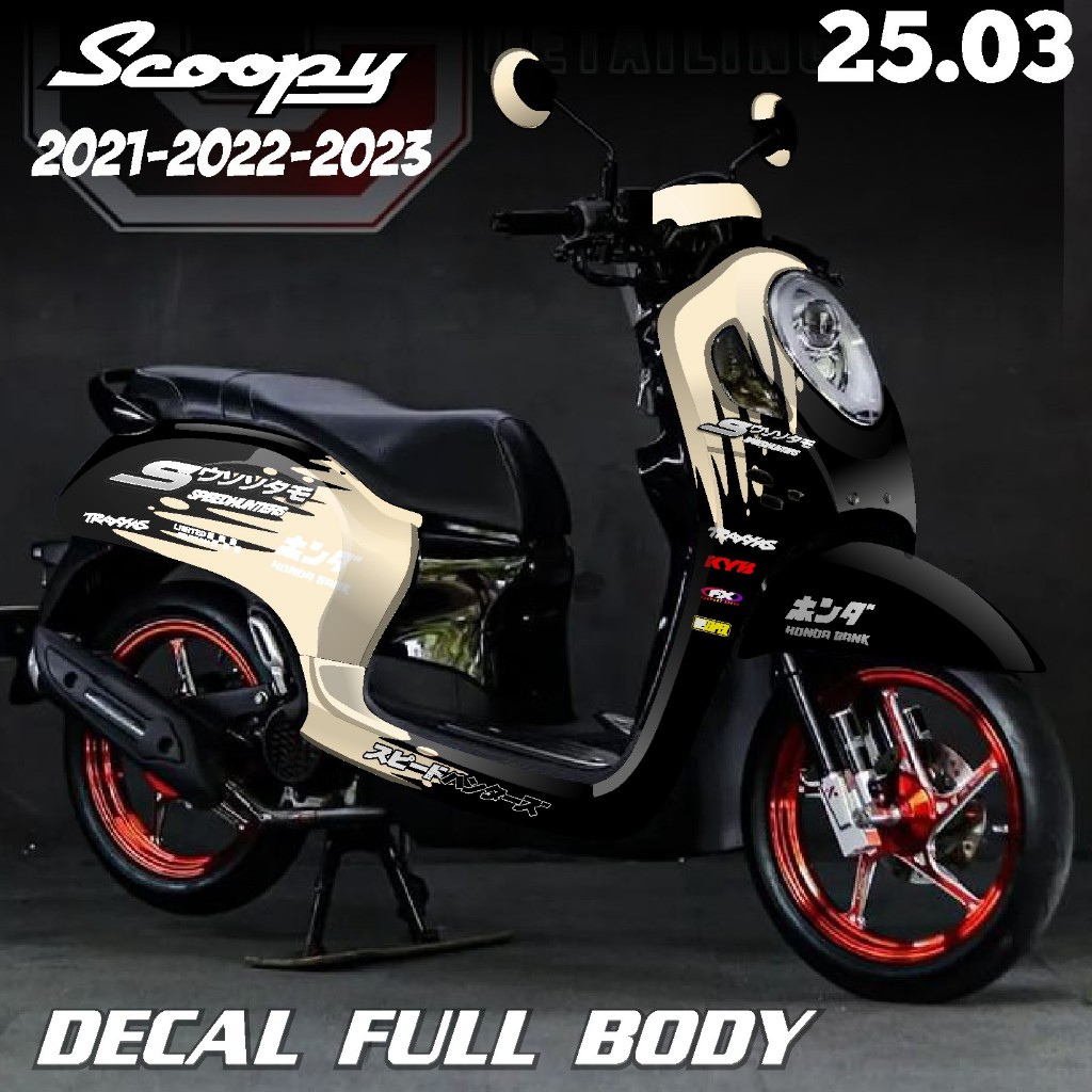 Newest DECAL STICKER DECAL SCOOPY LATEST 2021 2022 2023 FULL BODY NEW ...