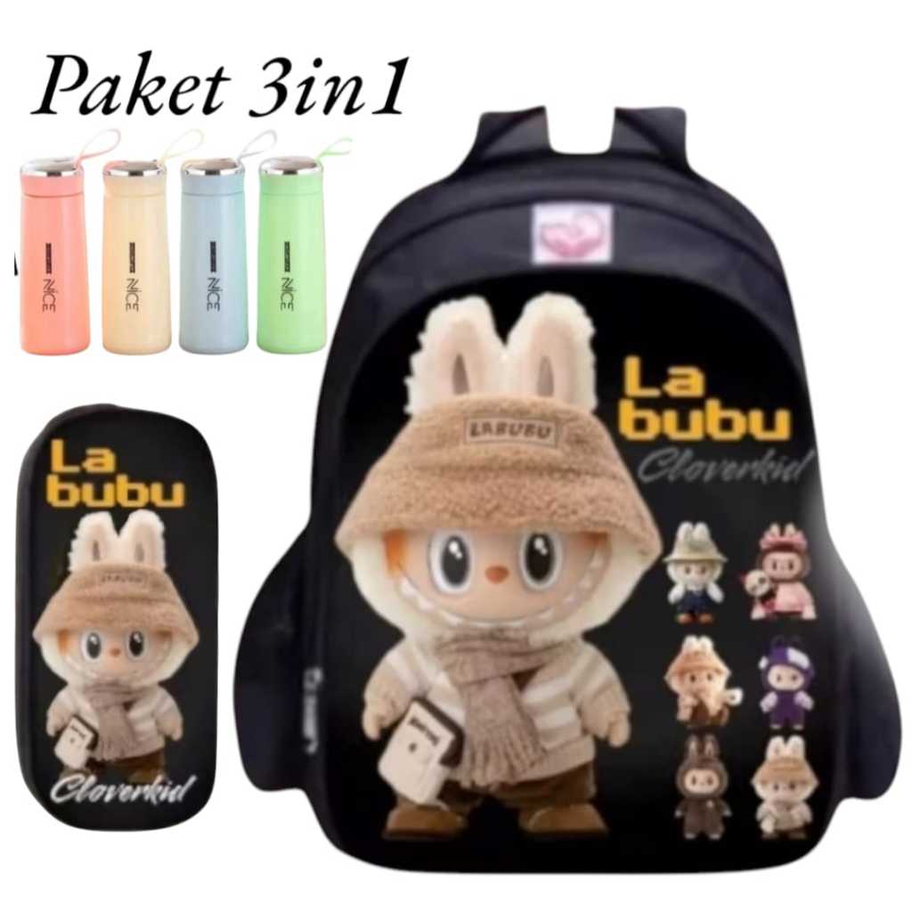 Labubu Bags for Kindergarten, Elementary School, Preschool, 3 in 1 ...