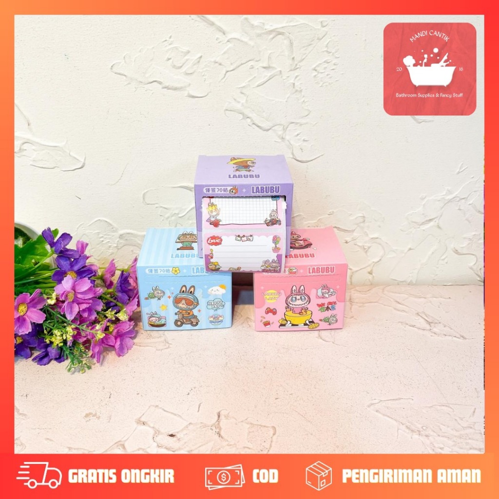 UNGU Labubu SZ-336 MN-1720 Roll Name Label / pastel colored Labubu pop ...