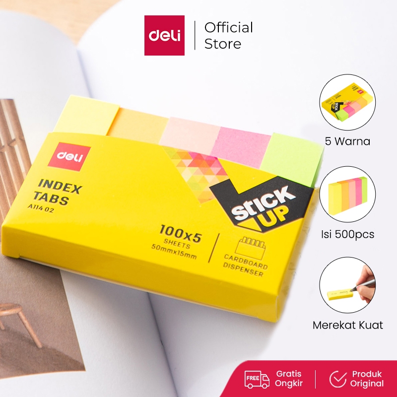 Deli Index Tab Plastic Sign Here 100 sheets EA11402 | Shopee Malaysia