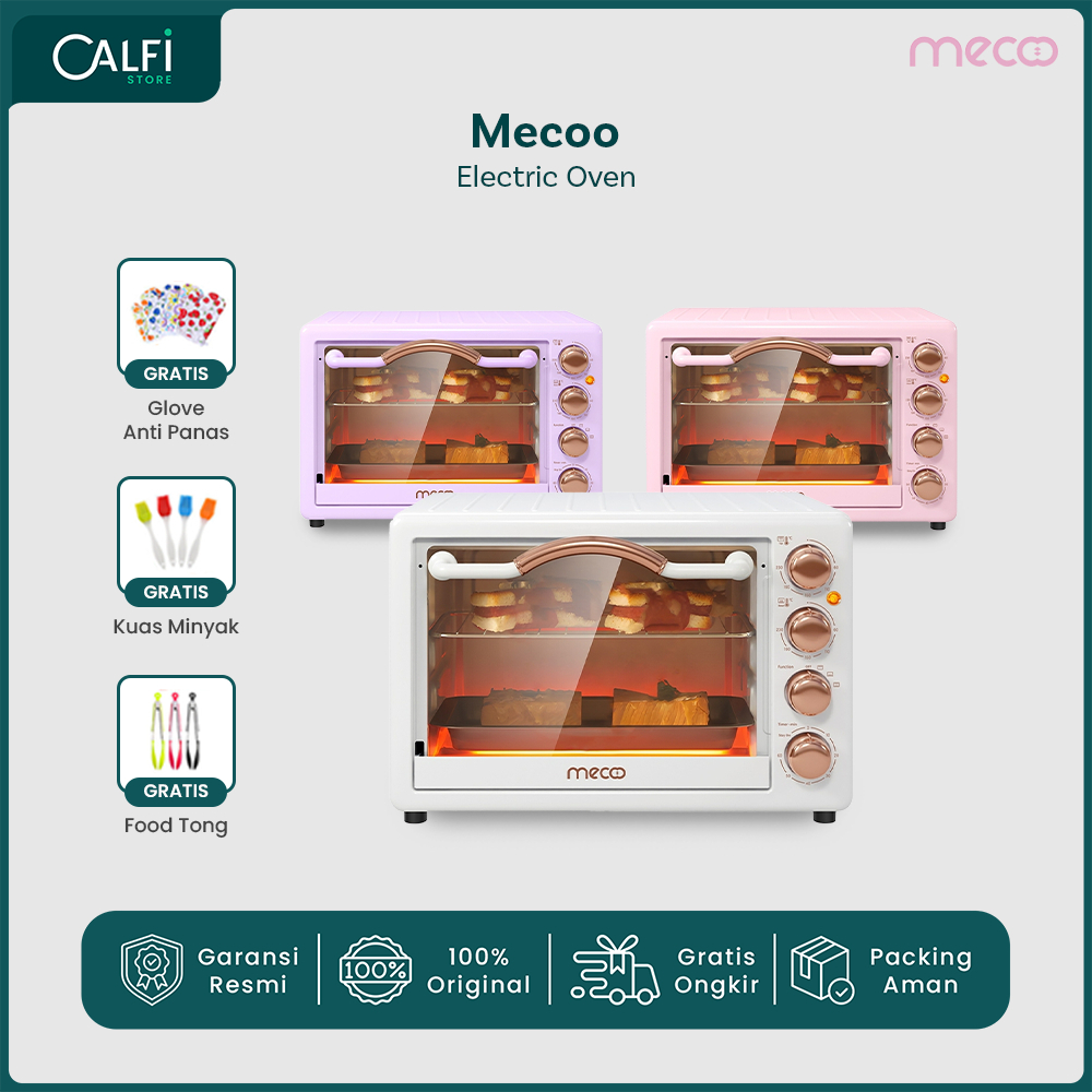 Mecoo Aesthetic Electric Oven 22 Liter 400-800 Low Watt Electric Oven ...