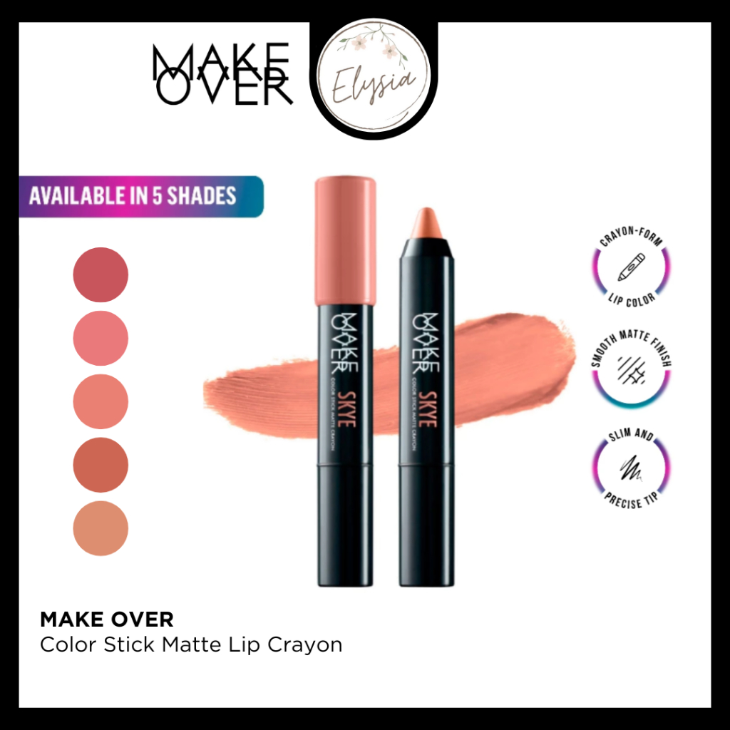 MAKE OVER Color Stick Matte Crayon 2.6 g - Matte Lip Lipstick for Base ...