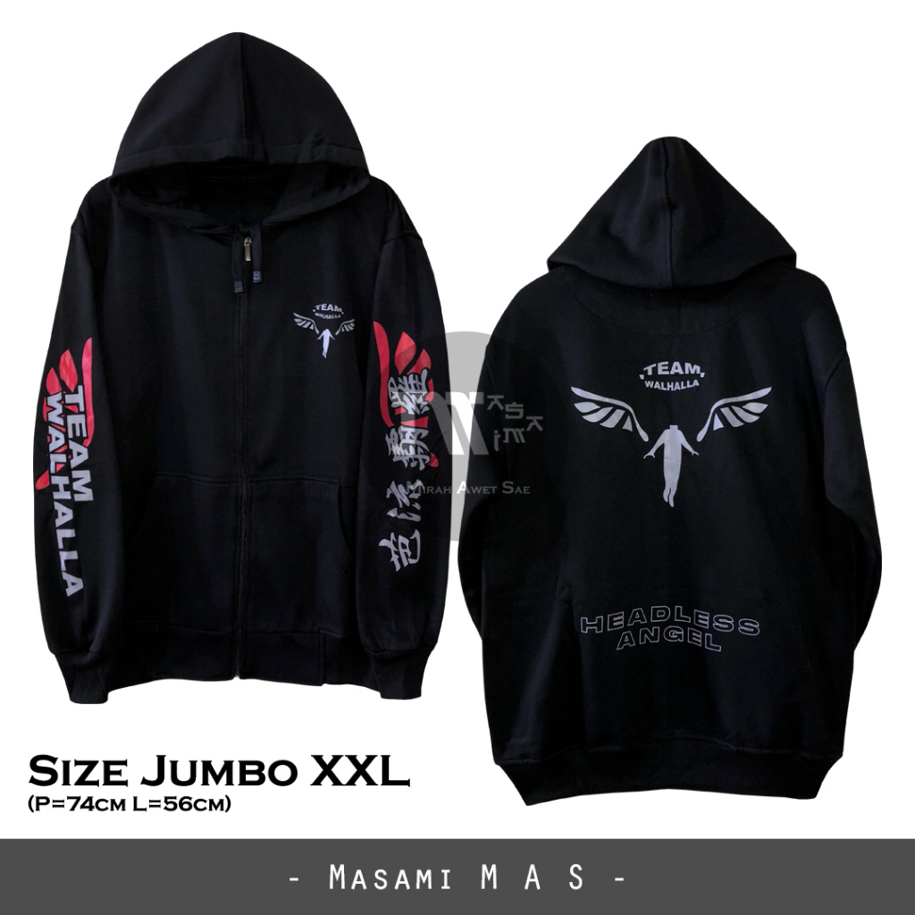 [JUMBO] Tokyo Revengers Walhalla Valhalla Anime Distro Zipper Hoodie ...