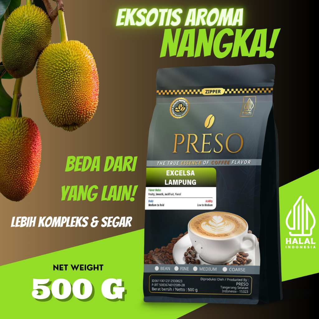 Preso Coffee Beans Excelsa Lampung Jackfruit Series Coffee Roast Beans ...