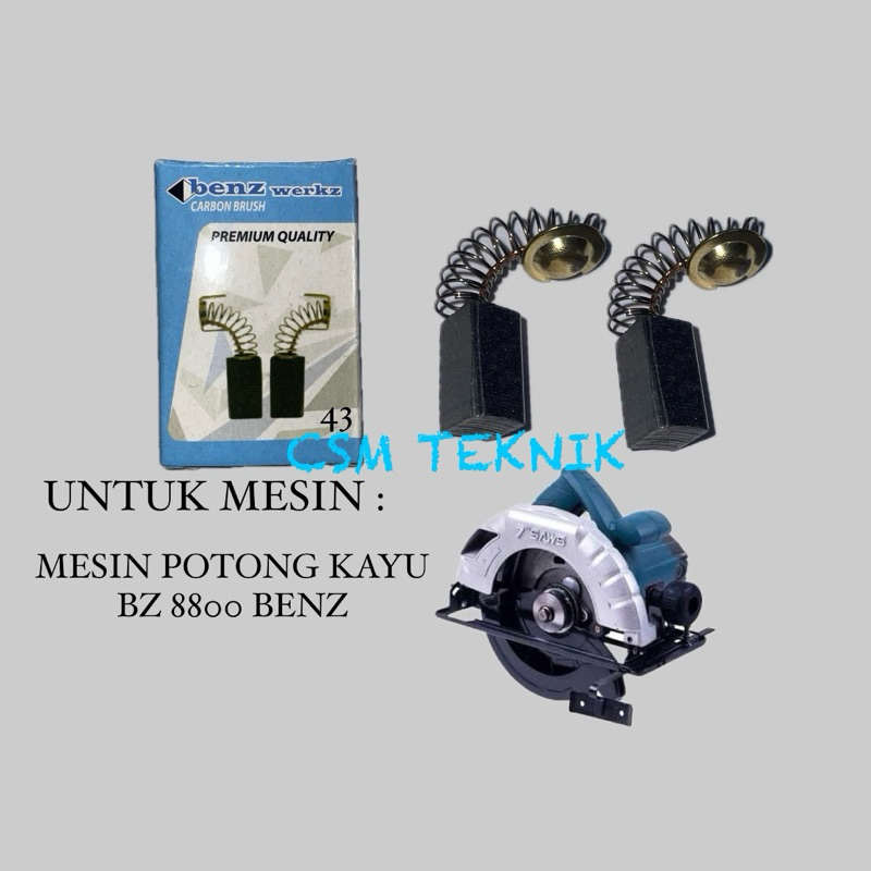 MESIN KAYU Carbon BRUSH CHARCOAL WOOD CUTTING MACHINE BENZ BZ 8800 ARENG CIRCULAR SAW BENZ ...