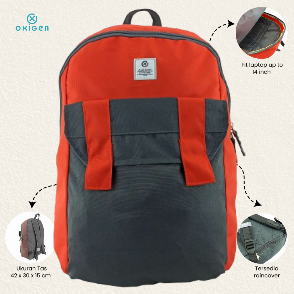 Oxigen Backpack Kyra | Laptop Backpack | Shopee Malaysia