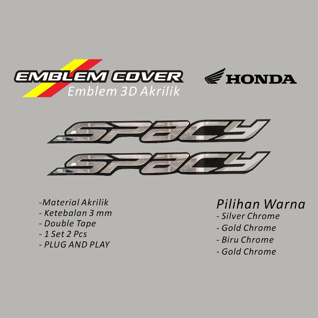 3d honda Spacy motorcycle stickers, acrylic emblems, spacy motorbike, a ...