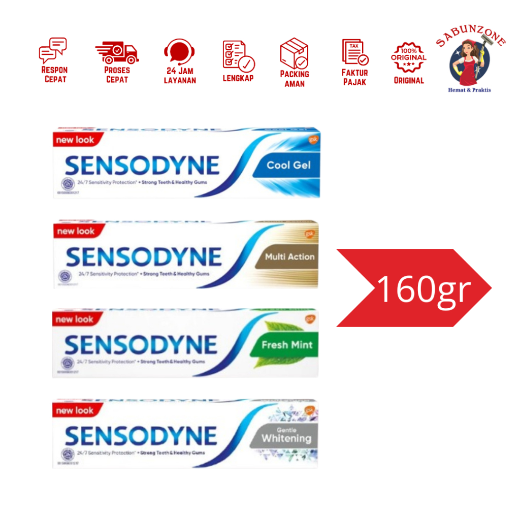 Sensodyne Multi Action Toothpaste / Cool Gel / Gentle Whitening / Fresh ...