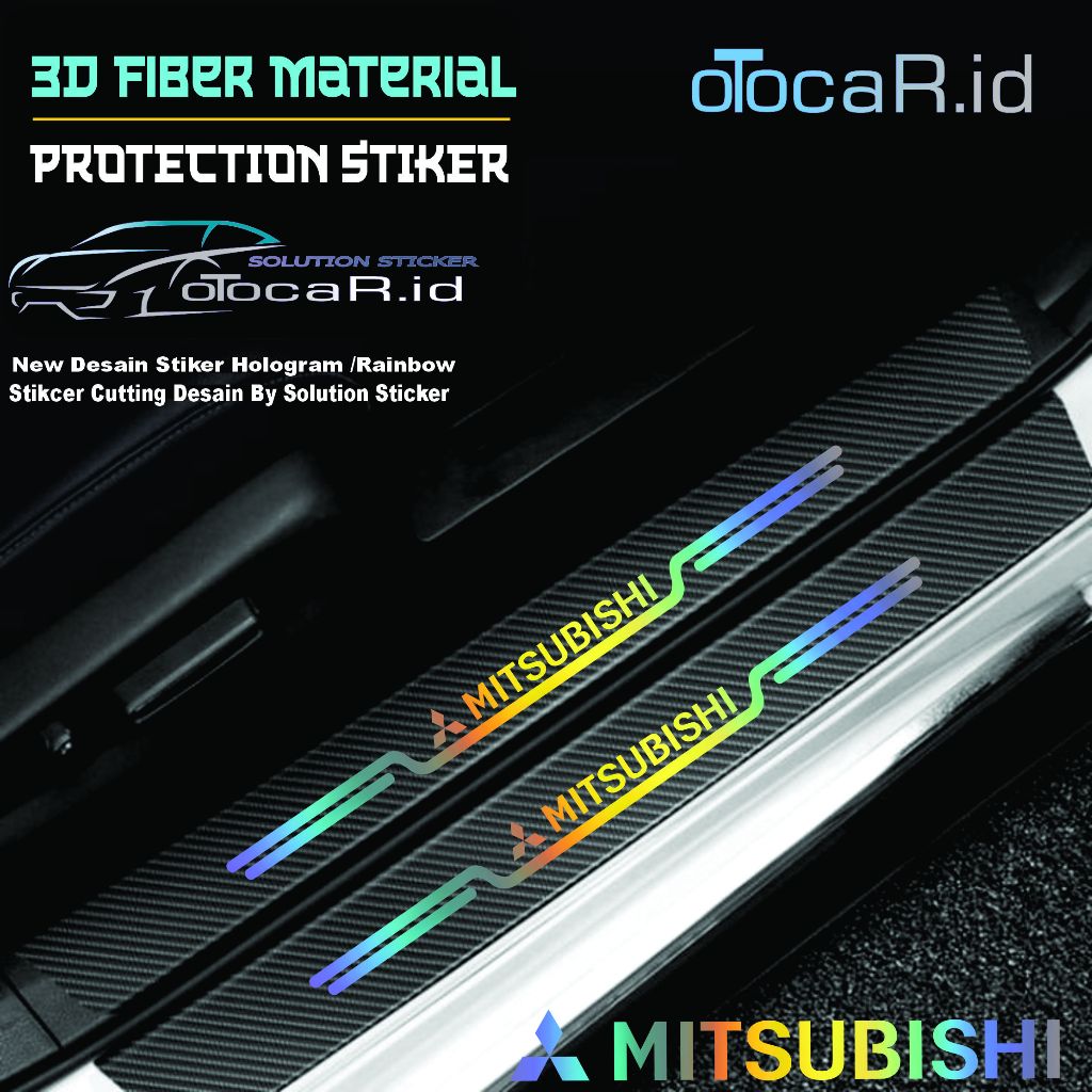 3d Carbon Sillplate Sticker for mitsubishi pajero sport mirage xpander ...