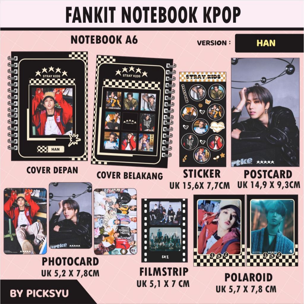 (PACKING Box) A6 SKZ NOTEBOOK SAVINGS PACKAGE - STRAY KIDS - FIVE STAR ...