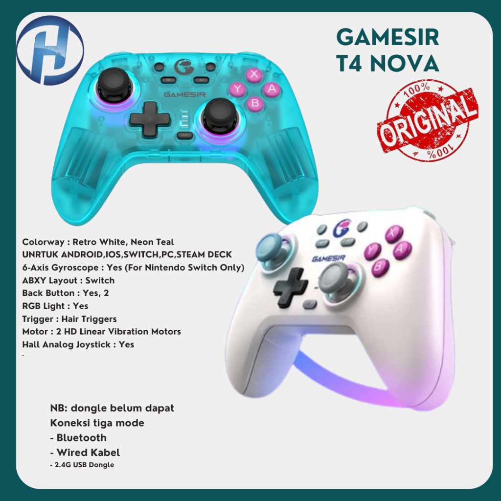 Gamesir T4 Nova Gamepad Wireless Controller Hall Effect Joystick | Shopee Malaysia