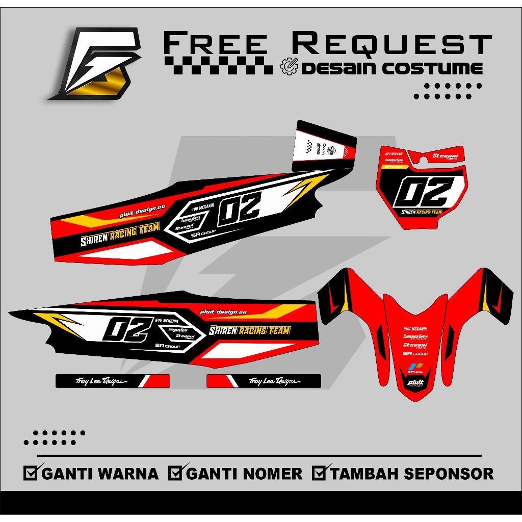 Decal sticker RBT JUPITER VEGA NEW trail REVO supra kharisma shogun ...