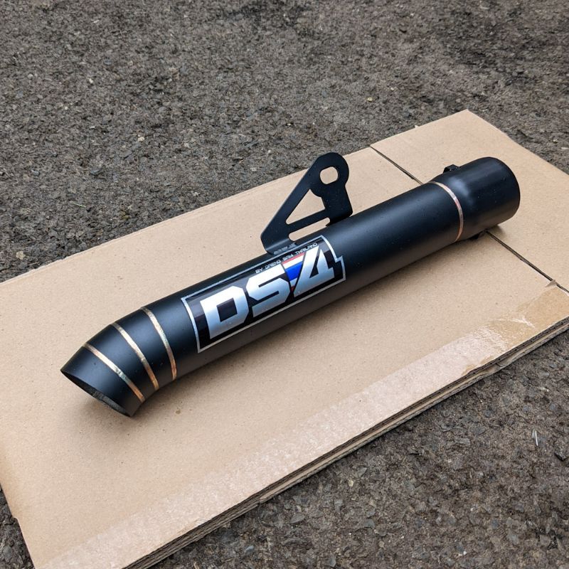 Ds4 black Canister pipe exhaust tube type 51mm for Wave 100 110 125 Xrm ...