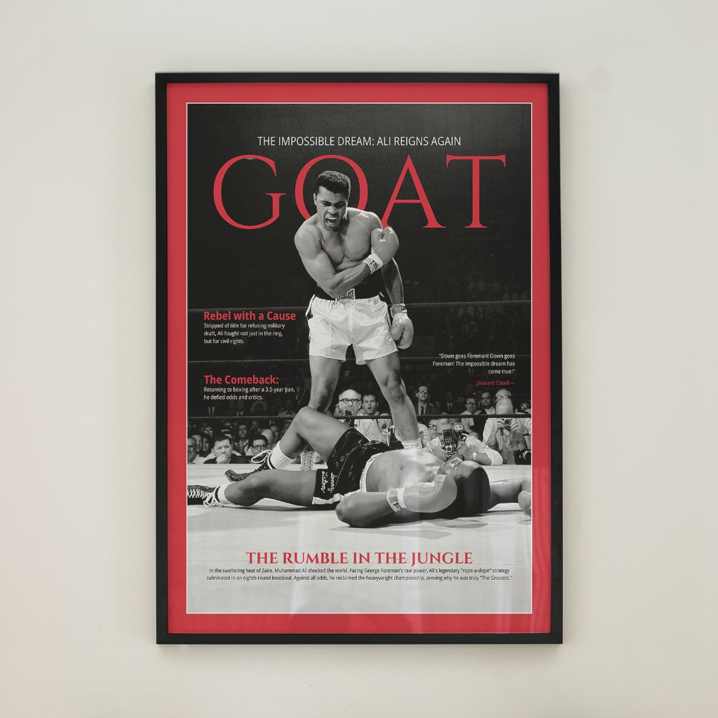 Muhammad Ali Poster | Goat Magazine | The Rumble in The Jungle | Shopee ...