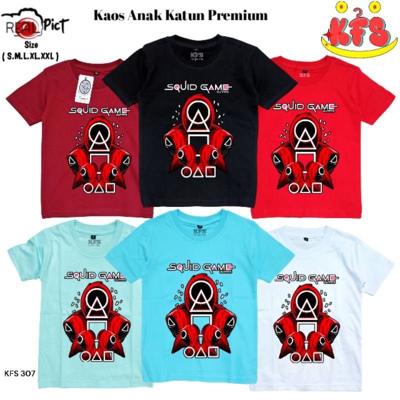 Kfs 307 CHILDREN'S squid game T-SHIRTS - Children's squid game clothes ...