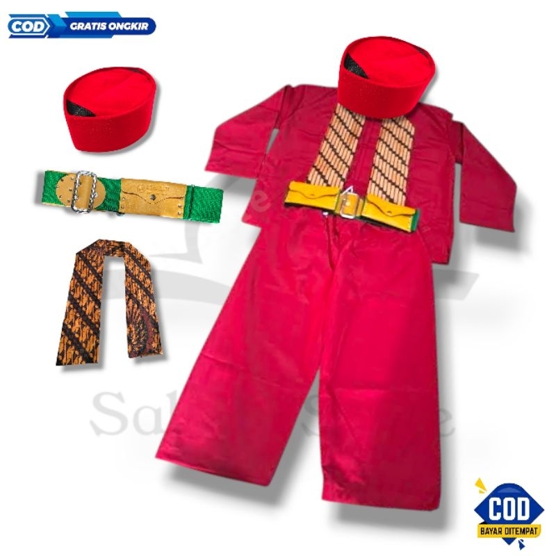 Betawi Traditional Clothes Complete Set Adult Betawi Pangsi Clothes ...