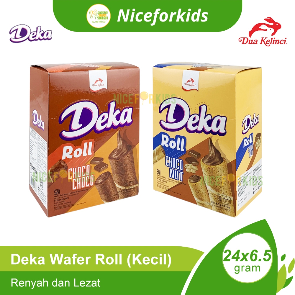 Deka Wafer Roll Small Box Contents 24x6.5 gr / Deka Roll Choco Choco ...