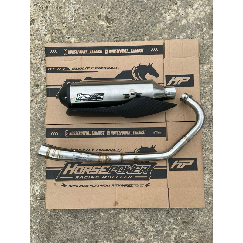 Original HORSEPOWER EXHAUST FULLSET NECK SIDE STEP STANDARD | Shopee ...