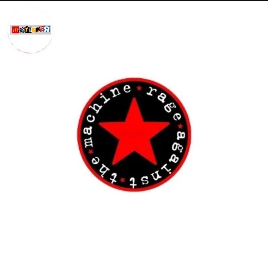 Rage Against The Machine band sticker logo rounded RATM sticker ...