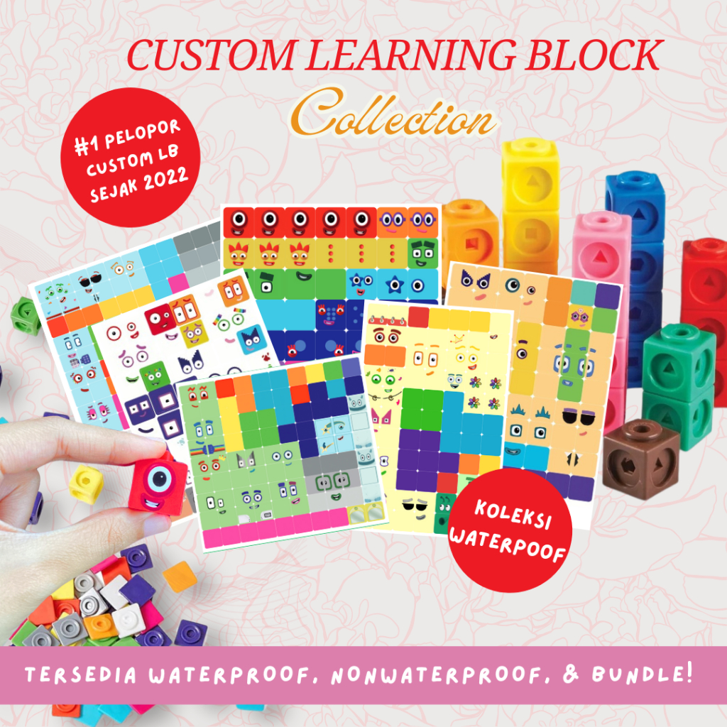 60pcs+ Full Body Number block Number*block Sticker | Montessori ...