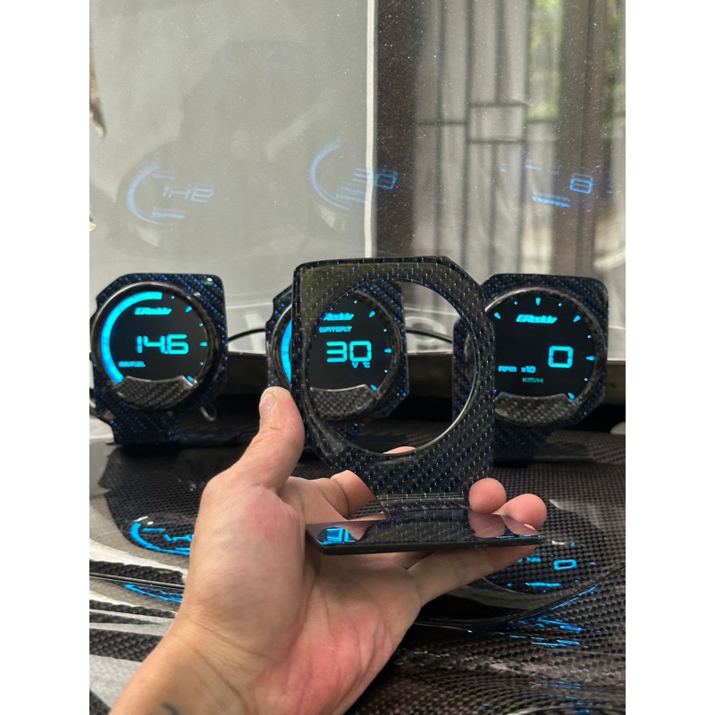 Greddy sirius defi R4 boost meter carbon kevlar indicator frame ...