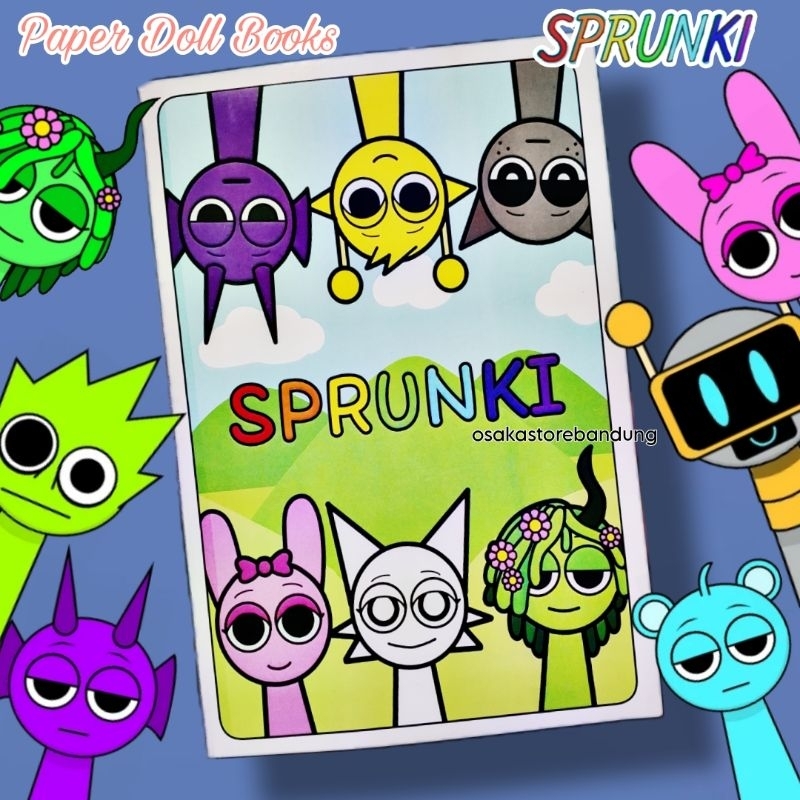 Sprunki Paper Doll Books New Product!! Disassembled sticky doll book ...