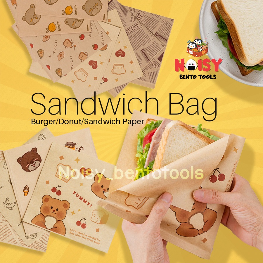 Donut BURGER SANDWICH PAPER | Sandwich PAPER | 2 SIDED POCKET PAPER ...