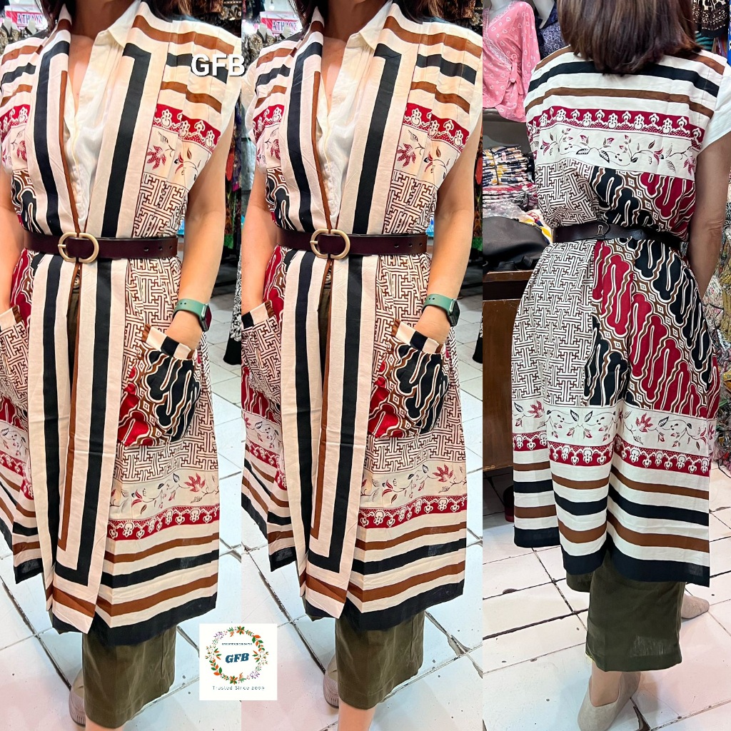 Original solo batik Vega vest.Bolero batik cardi latest women's batik ...