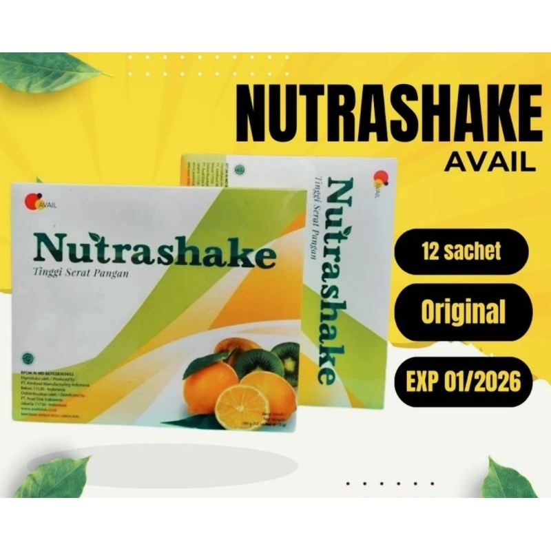 Nutrishake AVAIL Herbal Nutrition Rich in Fiber 12 Sachets Health Drink Body Supplement Natural ...