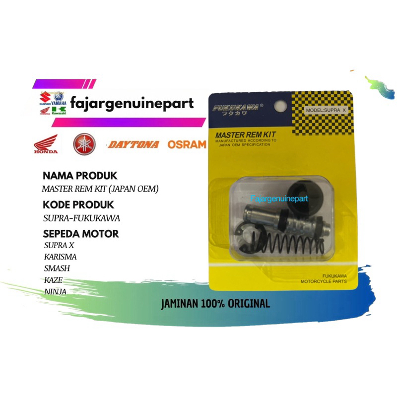 Brake MASTER KIT SUPRA KARISMA SMASH KAZE NINJA FUKUKAWA JAPAN OEM ...