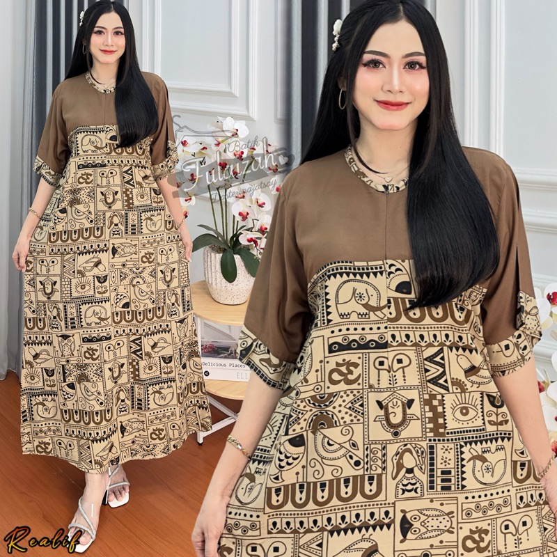 Long Sogan Ankle-Length Daster Contemporary Daster Bumil Busui Friendly ...