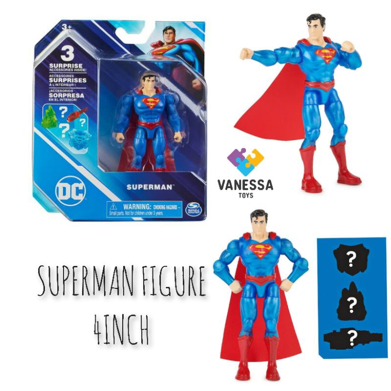 Superman DC Figure 4 inch Original Spinmaster | Shopee Malaysia