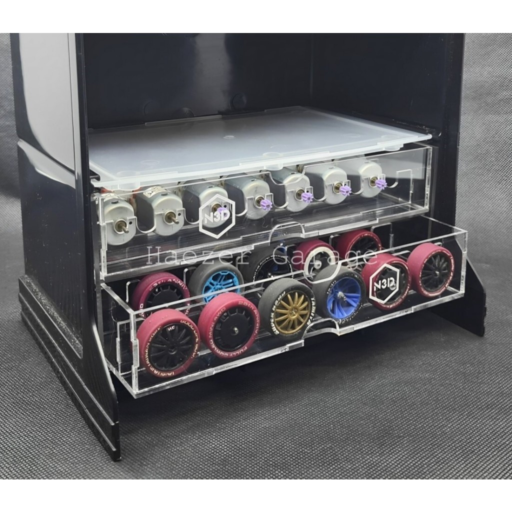 Drawer Pitbox Tire Rims & Dynamo Motor Tamiya Mini4WD 15424 95671 ...