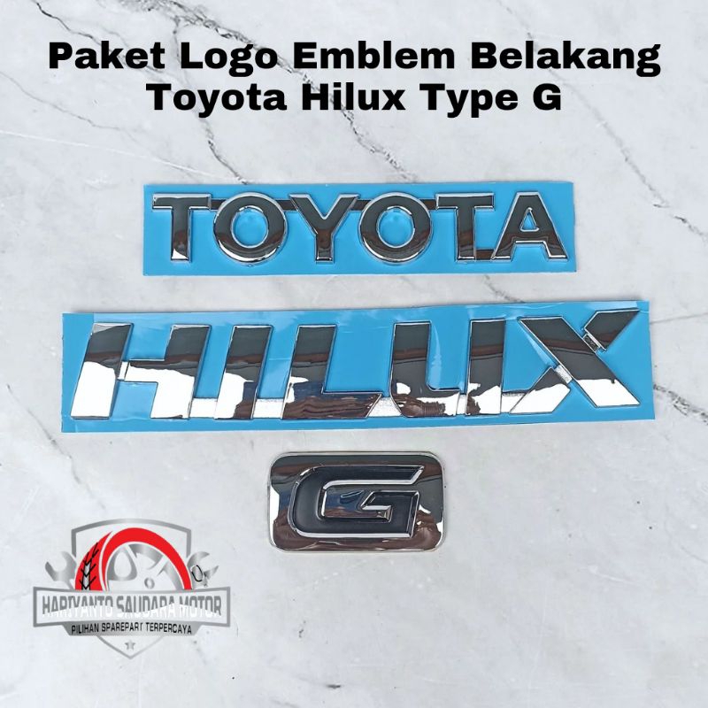 Toyota Hilux Type G Rear Emblem Package | Shopee Malaysia