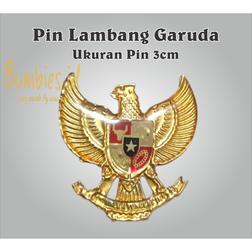 Garuda Pin made of gold brass, measuring 3cm | Paskibra Pin | Garuda ...