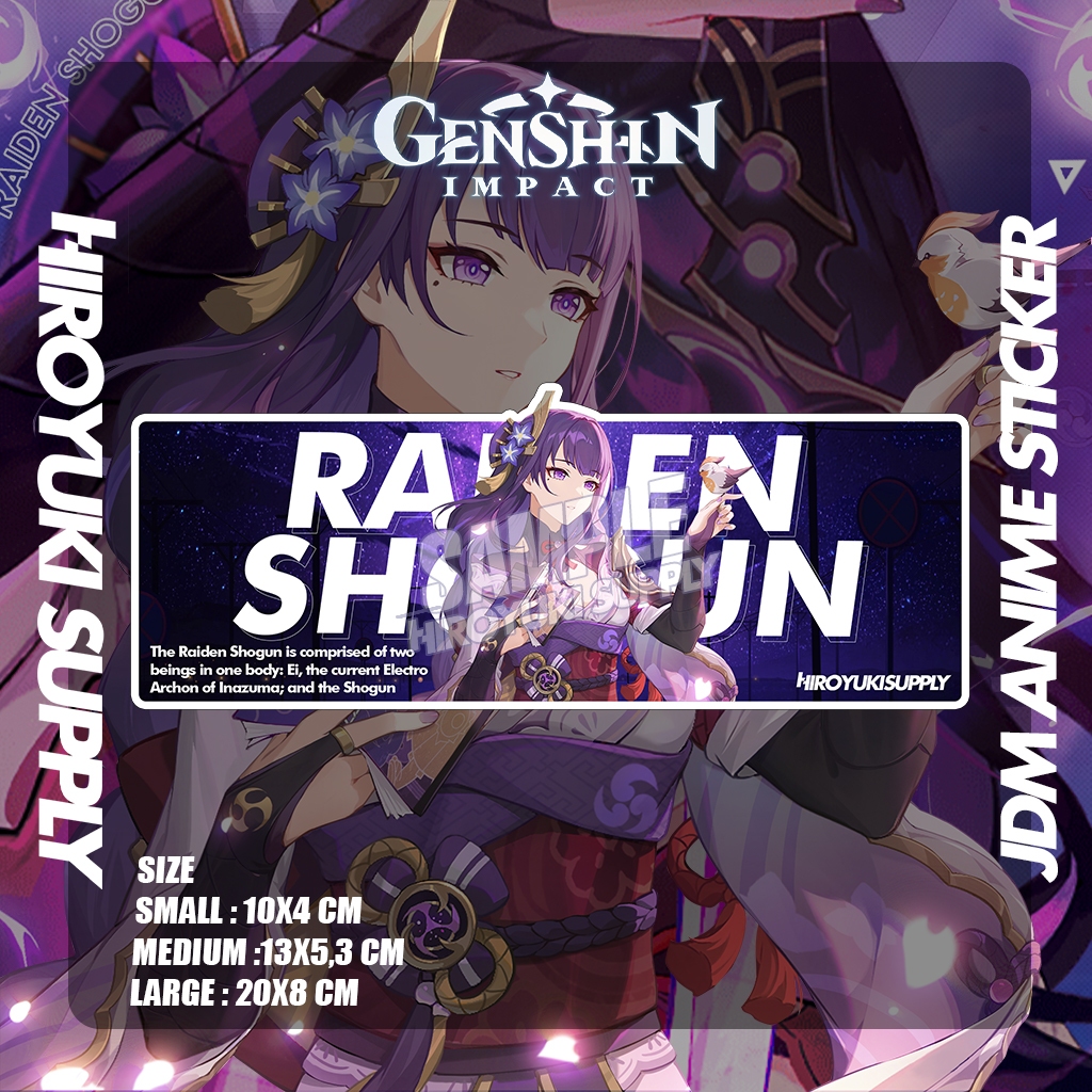 Genshin Impact Raisen Shogun Slap Sticker JDM Sticker | Shopee Malaysia