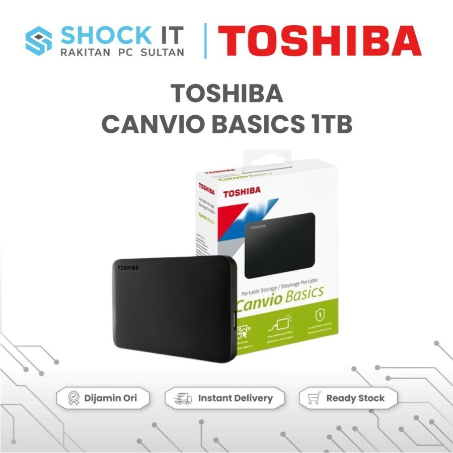 Toshiba Canvio Basic External HDD 1tb HD / Hard Disk / Hard Disk | Shopee Malaysia