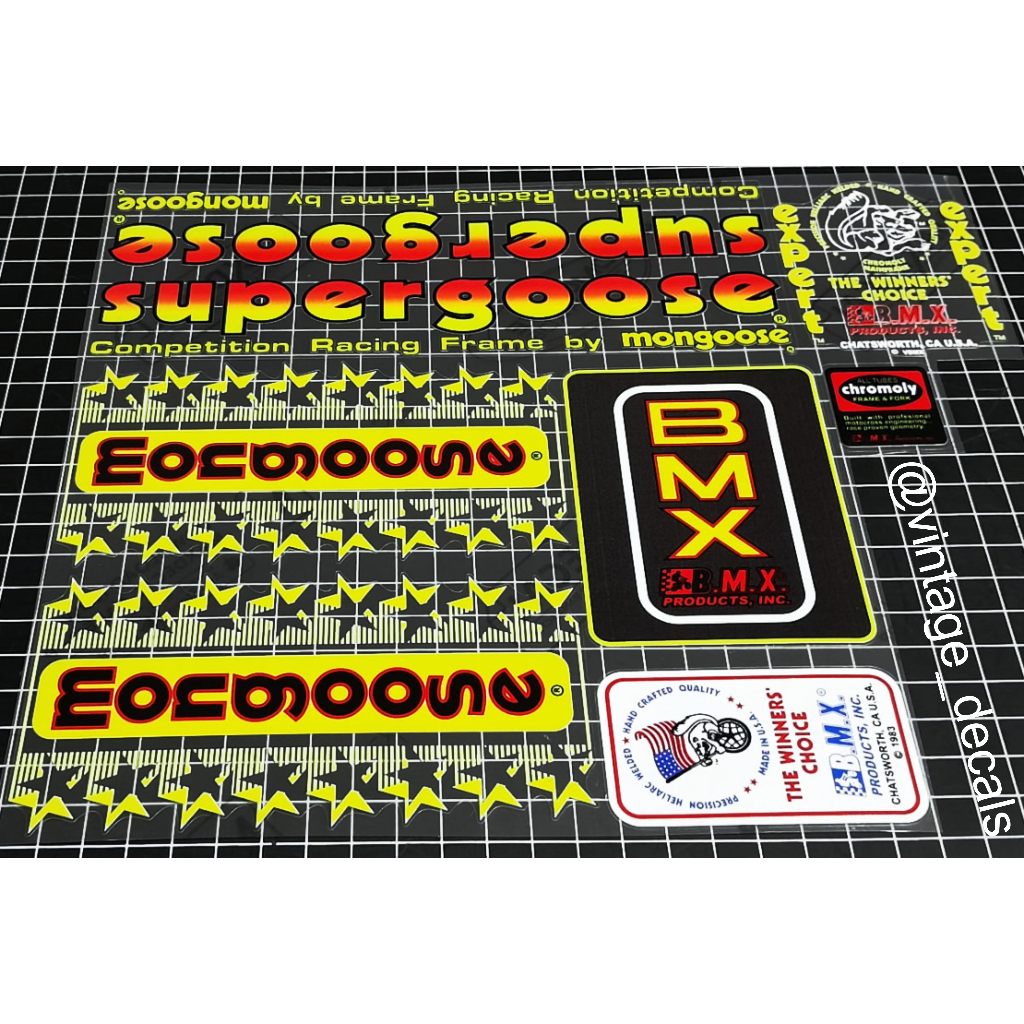 OS BMX Mogoose Supergoose PRO COMP replacement decals sticker | Shopee ...