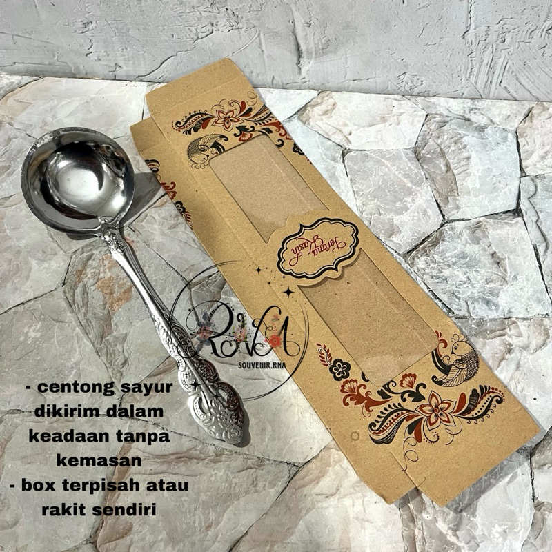 Souvenir (contains 50) Stainless Steel Vegetable Ladle in Box Packaging ...
