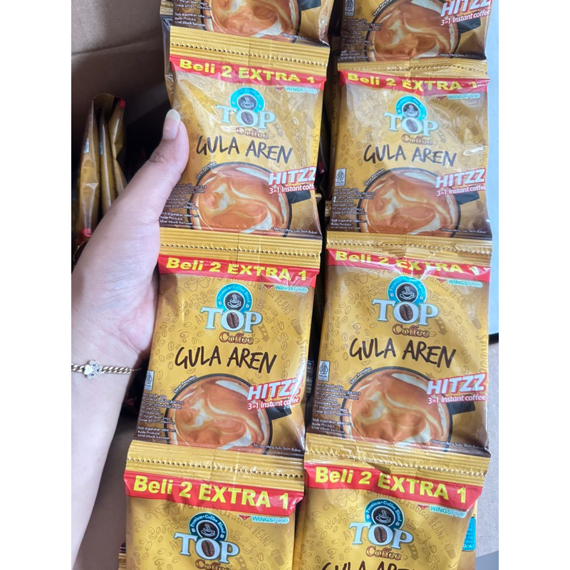 TOP Coffee Palm Sugar Hitzz seteng contains 15 sachets (15 x 22gr ...
