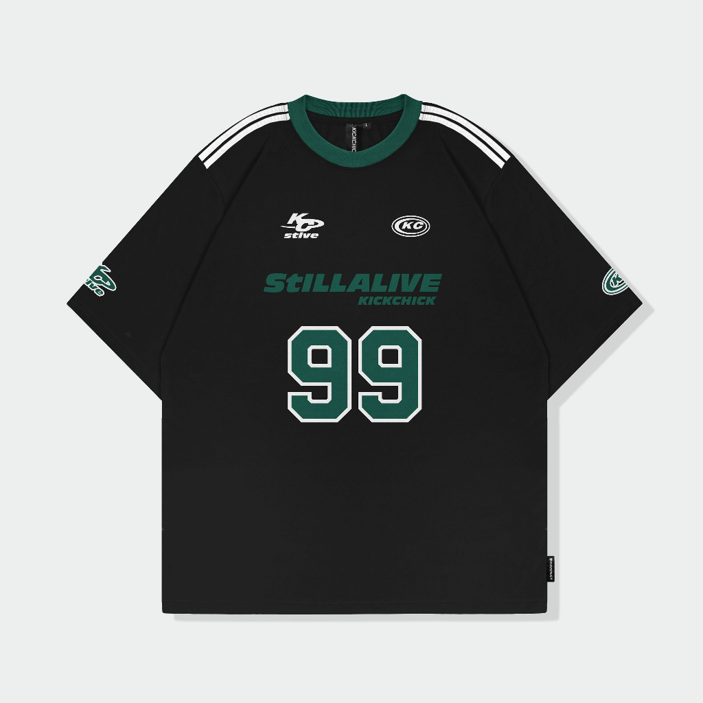Kickchick Regular String Shoulder Ninety Nine Black Army | SHORT SLEEVE ...
