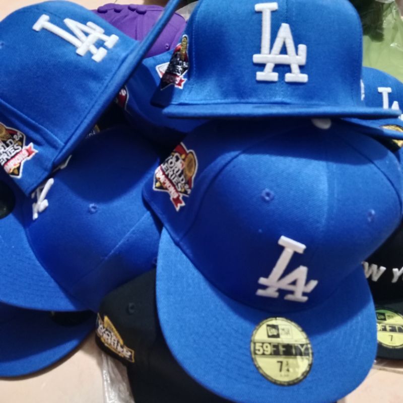 Cap Fitted MLB Los Angeles Dodgers World Series Champions 2024 | Shopee ...