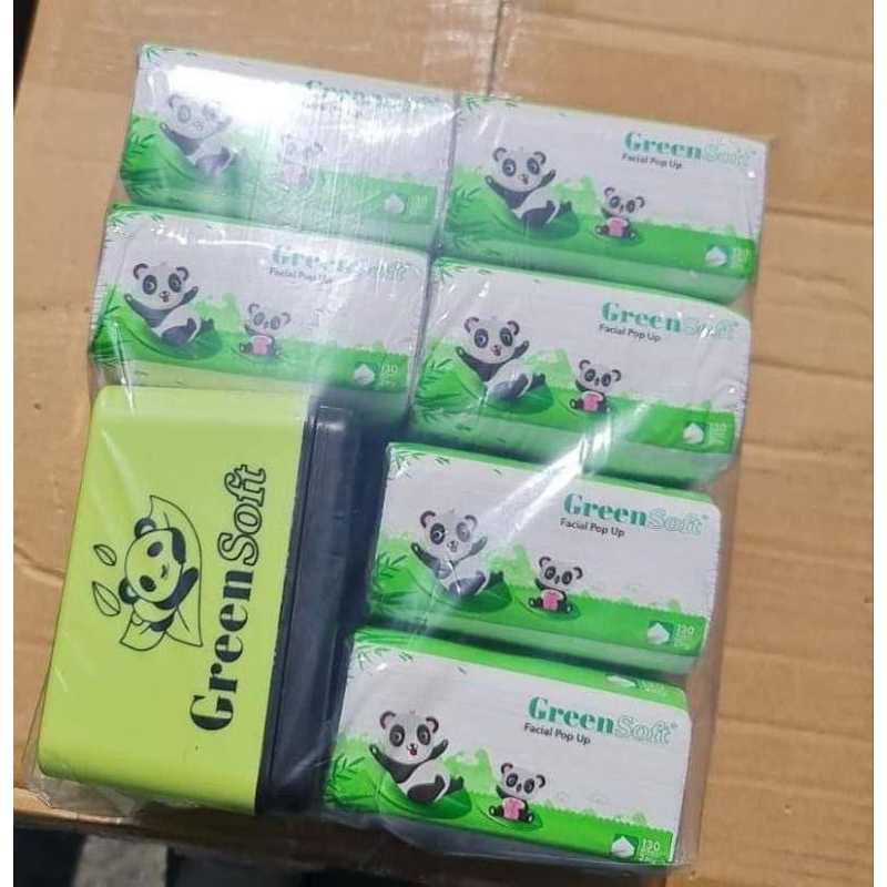 Green Soft Pop Up tissue 6 in 1 free tissue dispenser | Shopee Malaysia