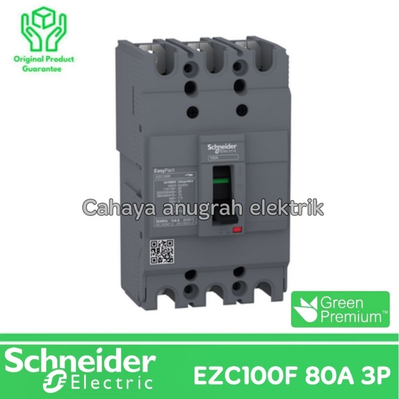 Schneider MCCB ezc100f 3080 / NFB 80A 3P MCCB ezc100f 80A 3P original ...