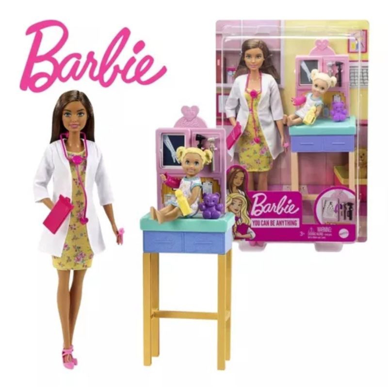 BARBIE PEDIATRICIAN PLAYSET PROFESSIONAL BARBIE DOLL CHILDREN'S DOCTOR ...
