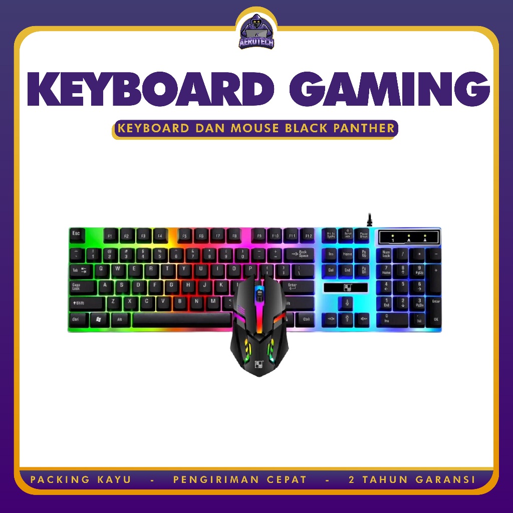 Rgb KEYBOARD & MOUSE / BLACK PANTHER GAMING KEYBOARD | Shopee Malaysia