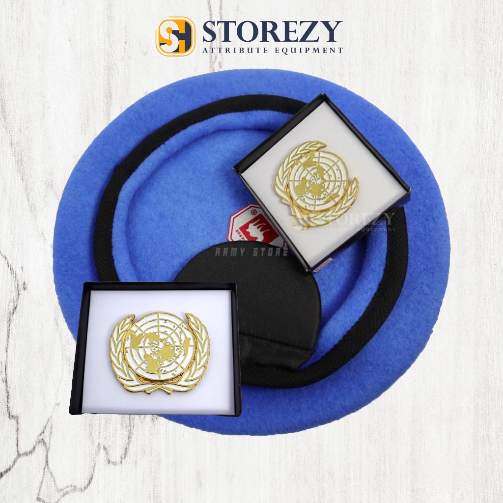 UN PBB Beret + Emblem (Camel) | Shopee Malaysia