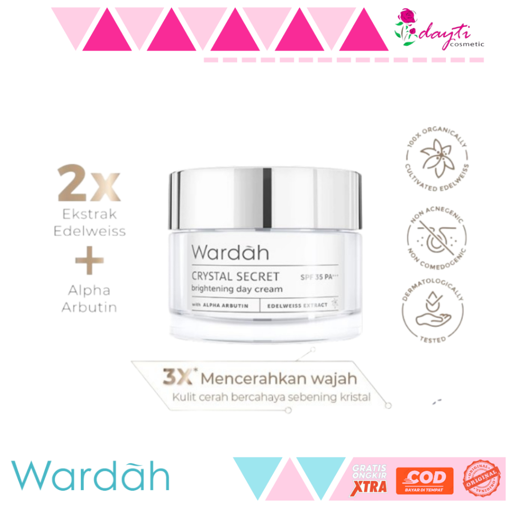 Wardah Crystal Secret Day Cream SPF 35 PA+++ 30g | Shopee Malaysia